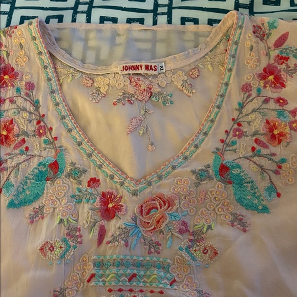 Johnny Was | Tops | Johnny Was Embroidered Tunic | Poshmark